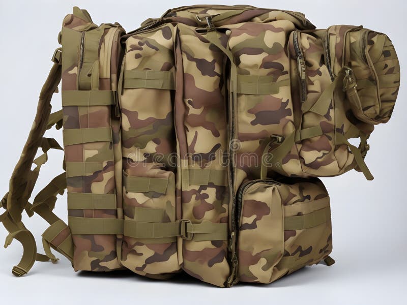 Army Backpack Shameless Pattern Four Layer Stock Illustration ...