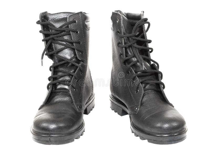 Army boots stock photo. Image of white, isolated, object - 8791438