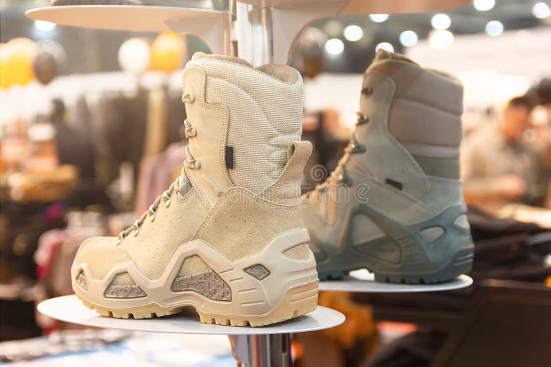 Army Bootsin at the Store Counter Stock Image - Image of combat ...