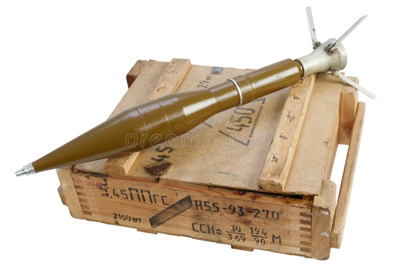 Army Box of Ammunition with Rocket-propelled Grenade Stock Image ...