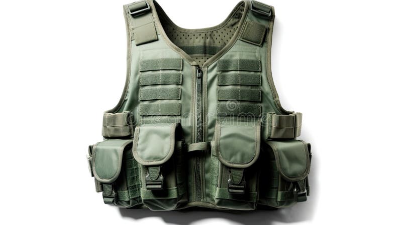 Army, Bulletproof Vest Isolated on White Background Stock Illustration ...