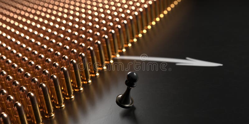 Army of Bullets: Move Forward Stock Illustration - Illustration of ...