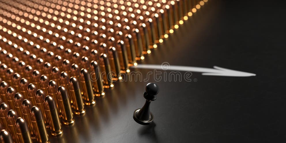 Army of Bullets: Move Forward Stock Illustration - Illustration of ...