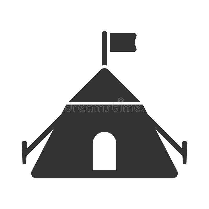 Army camp icon stock vector. Illustration of naval, barrack - 260610115
