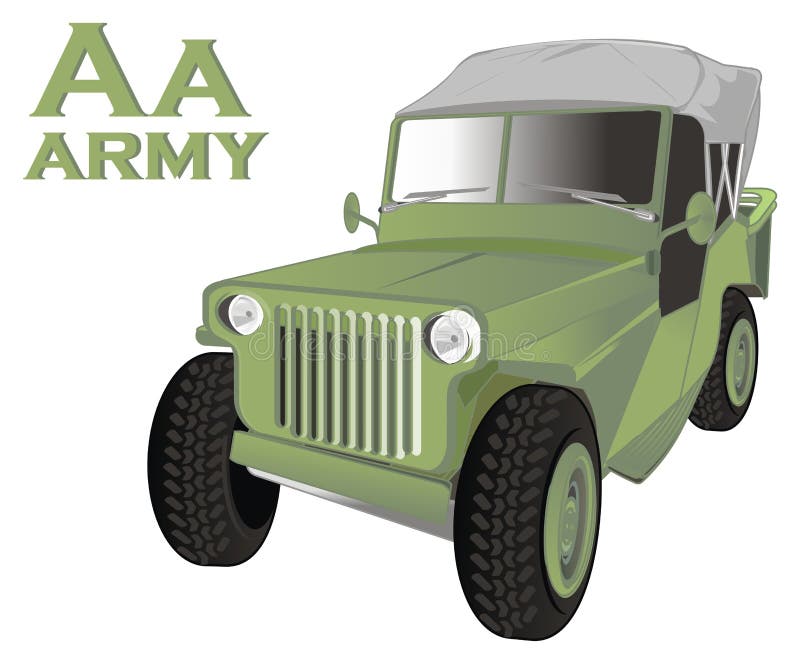 Army car and abc stock illustration. Illustration of museum - 152673090