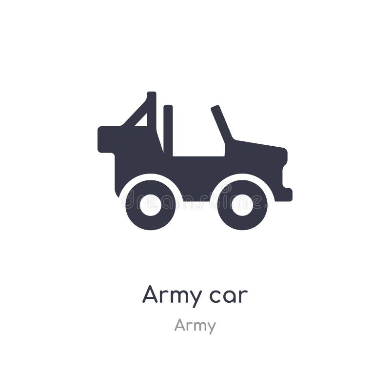Army Car Icon. Isolated Army Car Icon Vector Illustration from Army ...