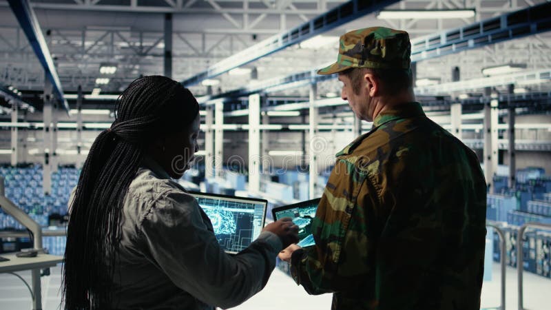 Army Commander and Software Developer in Data Center Use AI Radar ...
