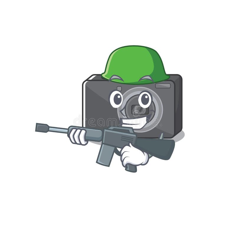 Army Photo Booth in the Character Shape Stock Vector - Illustration of ...