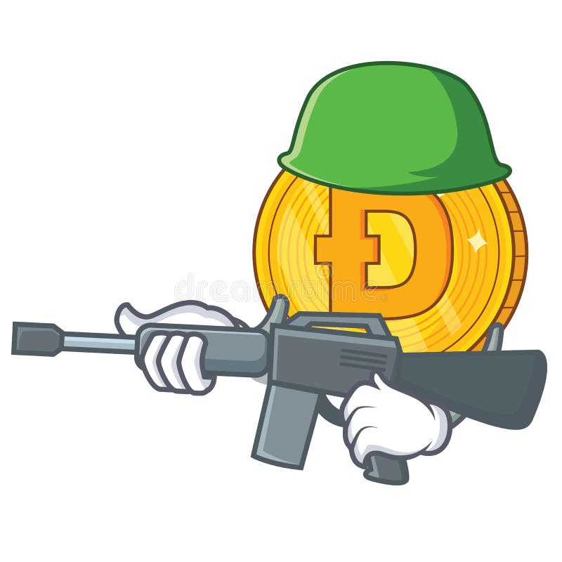 Army Dodgecoin Character Cartoon Style Editorial Stock Image ...