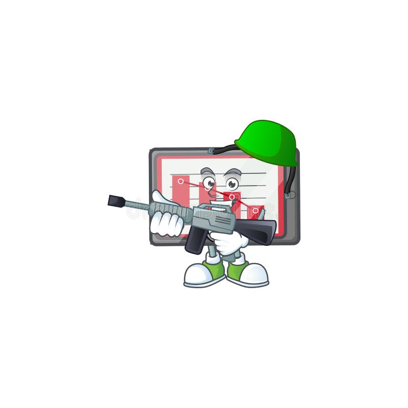 Army Down Chart Horizontal Table with Mascot Stock Vector ...