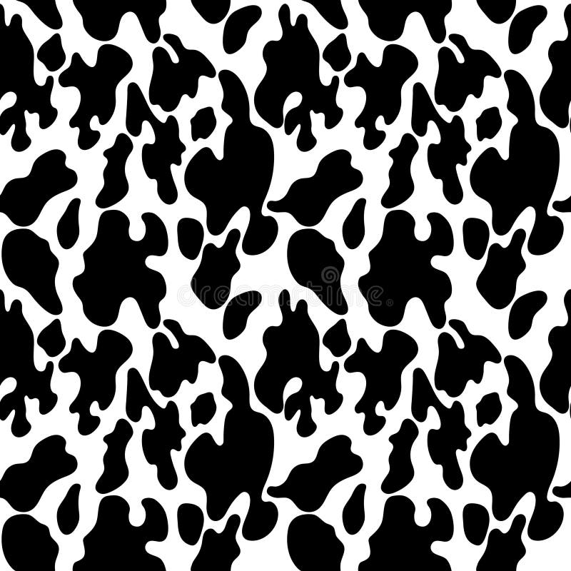 Cow Print Seamless Pattern stock vector. Illustration of safari - 138372486