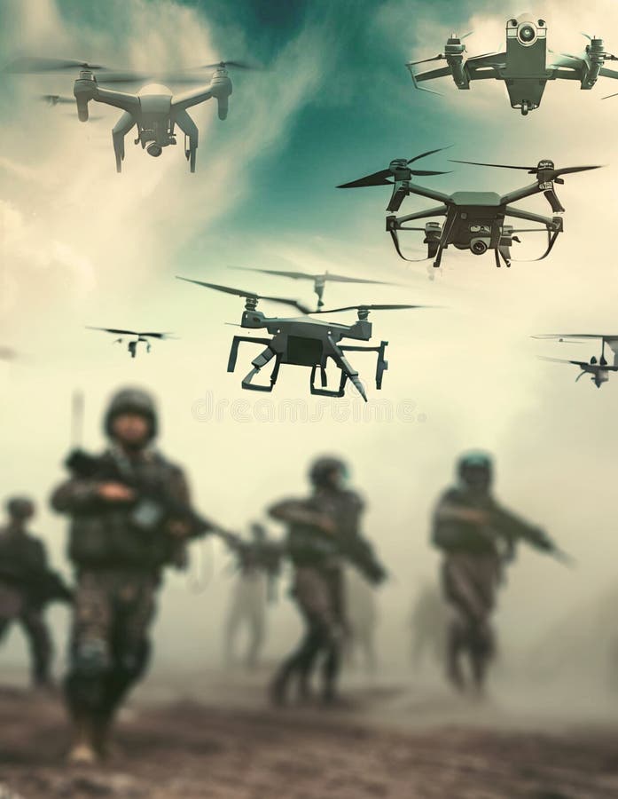 An Army of Drones and Drones Helps Soldiers Go on the Offensive Stock ...