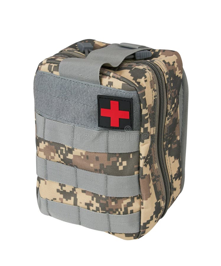Army First Aid Kit on White Stock Image - Image of assistance ...