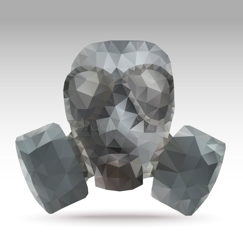 Army Gas Mask Abstract Polygonal Stock Vector - Illustration of ...