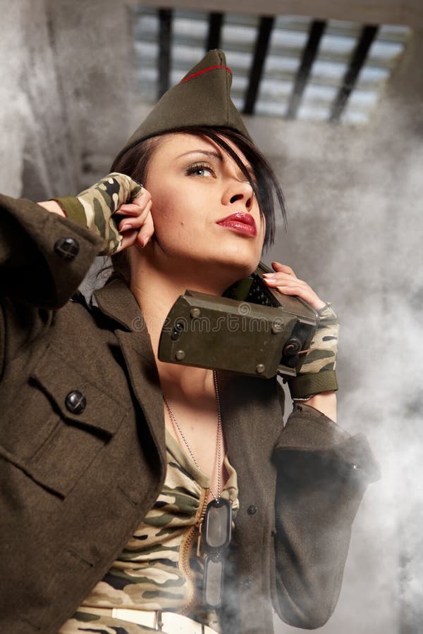 Army girl stock photo. Image of cute, woman, design, camouflage - 23090910
