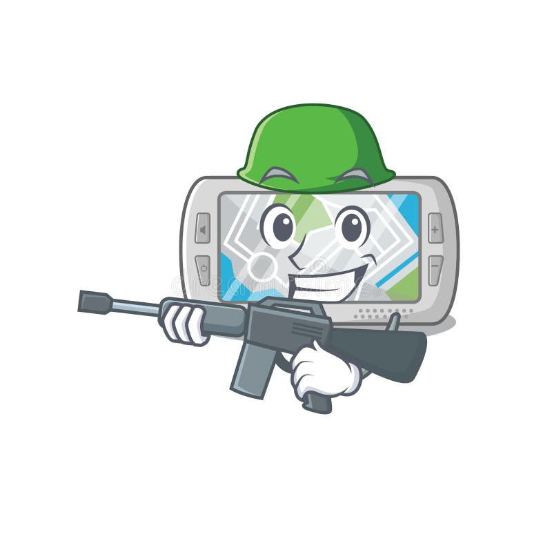 Army Global Positioning System in the Cartoon Stock Vector ...
