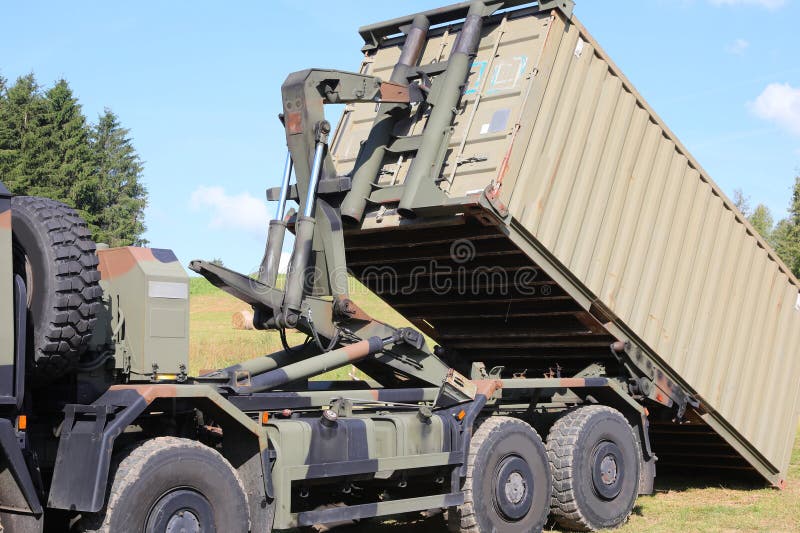 Army Military Container that is Placed in the Field during Training ...