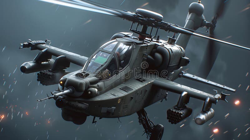 Army Helicopter Desert Flight Stock Image - Image of machine, hover ...