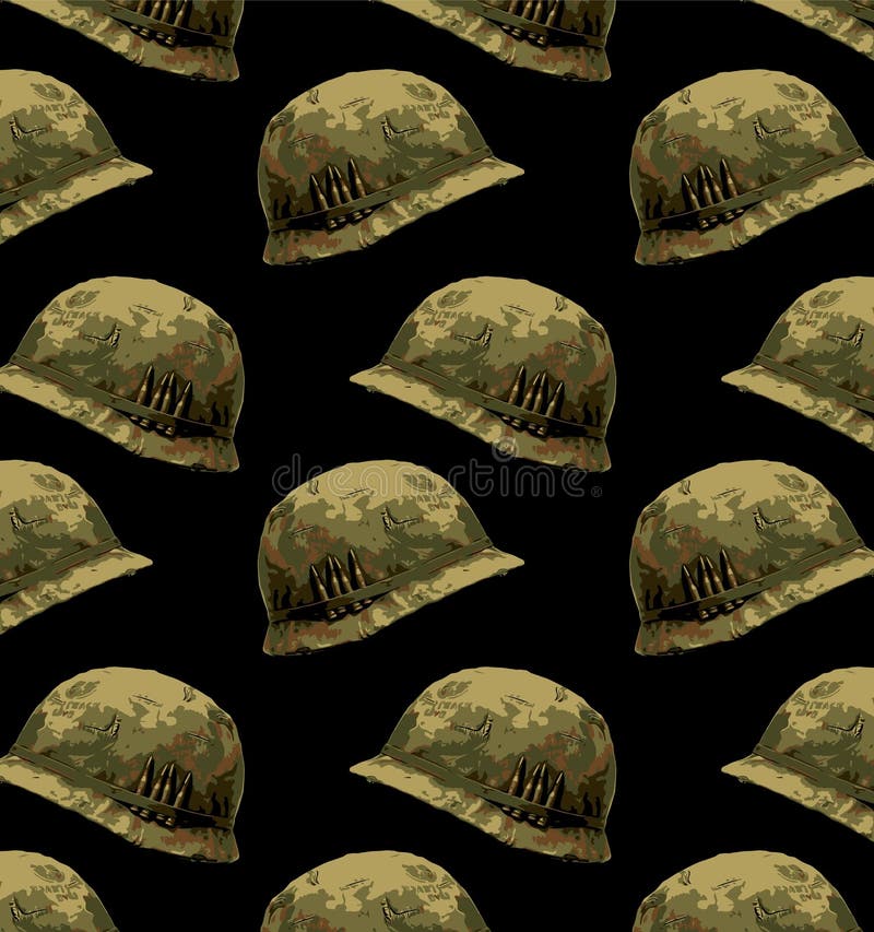 Army helmet pattern stock illustration. Illustration of soldier - 260505731