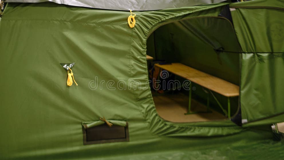 An Army-issue Mobile Shower Unit Designed for Use in the Field. a Comp ...