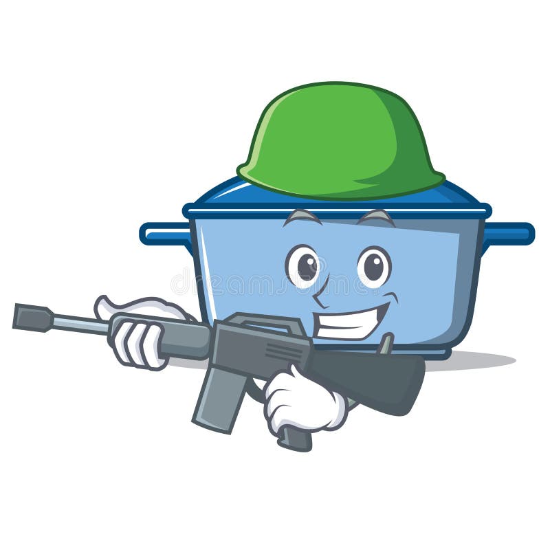 Army Kitchen Character Cartoon Style Stock Vector - Illustration of ...