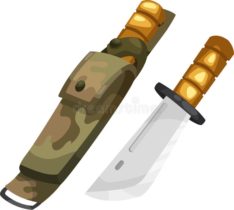 Army knife vector stock vector. Illustration of poniard - 21652725