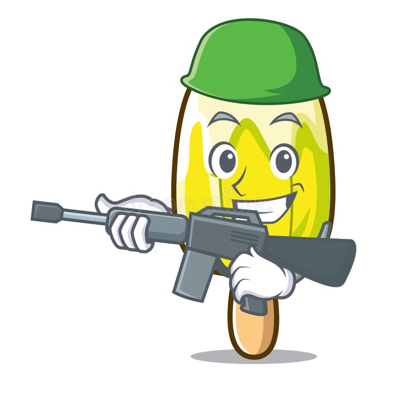 Army Lemon Ice Cream Character Cartoon Stock Vector - Illustration of ...