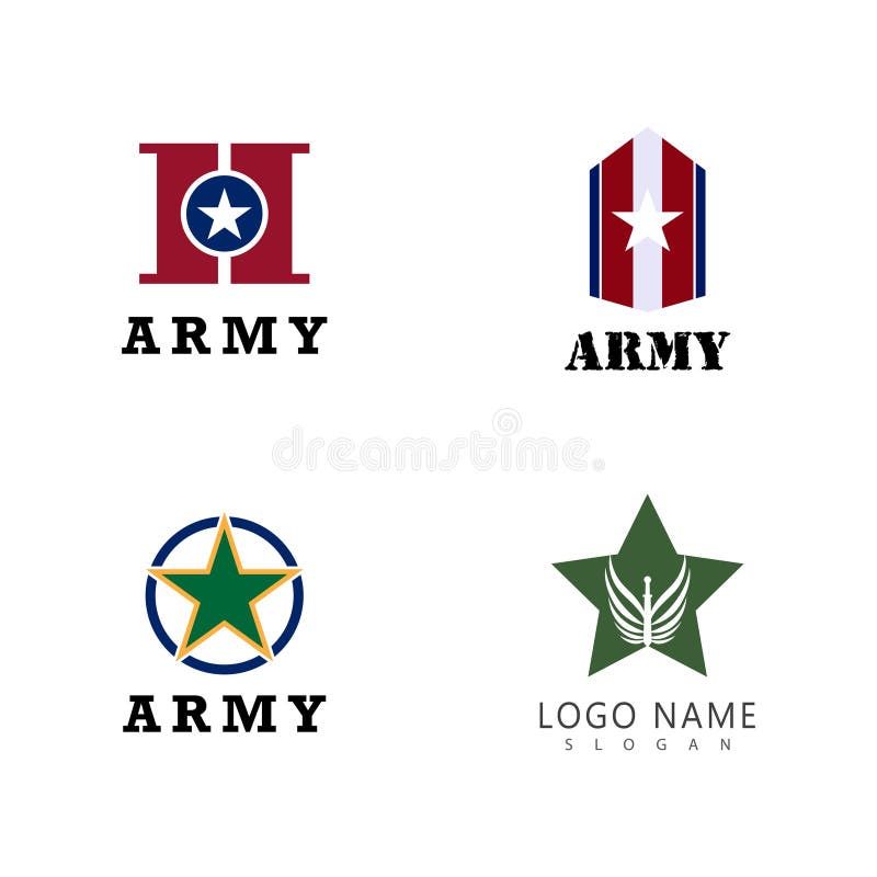 Army Logo Vector Military Template Symbol Design Stock Vector ...