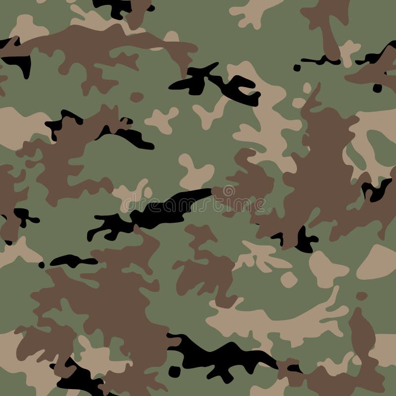 Army Military Camouflage Seamless Pattern Stock Illustration ...