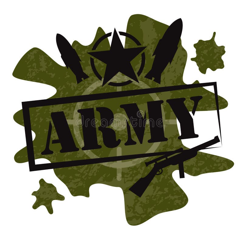 Army military design stock vector. Illustration of khaki - 49526120