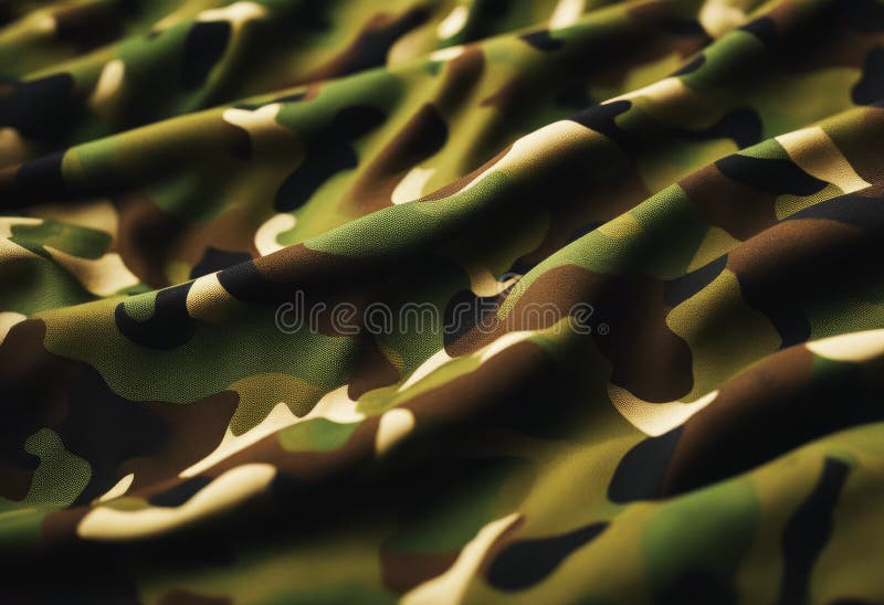 Army Military Pattern Camouflage War Combat Battle Fabric Soldier Stock ...