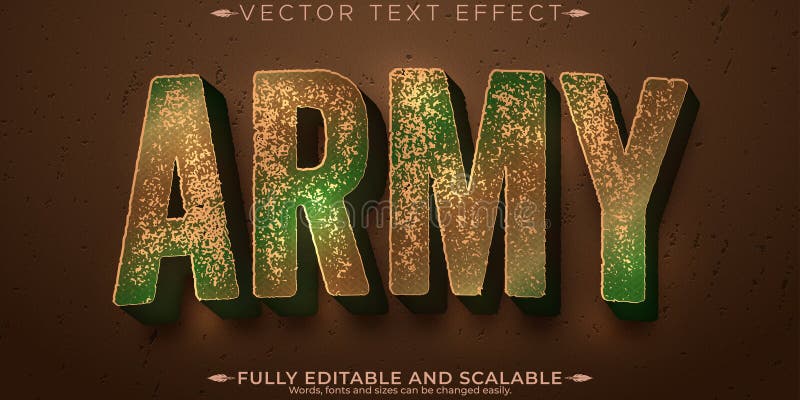 Army Military Text Effect, Editable Camouflage and Soldier Text Style ...
