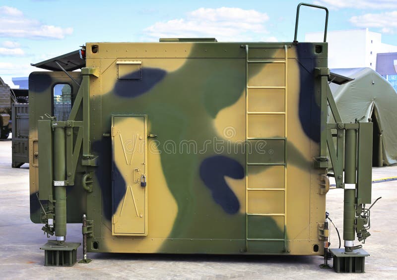 Army Mobile Container Block Stock Image - Image of cargo, modular ...