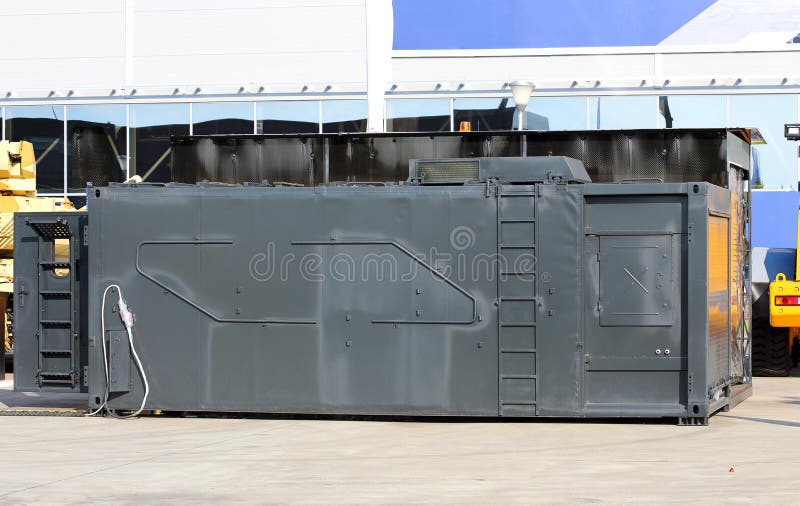 Army Mobile Container Block Stock Photo - Image of container, military ...