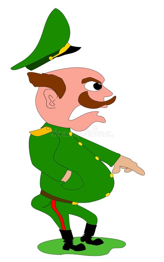 Army officer stock vector. Illustration of officer, swearing - 19664886