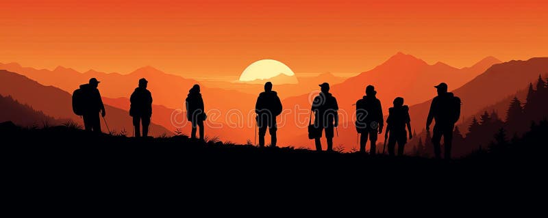 Army Officers Stand on Mountain at Sunset Generative AI Stock ...