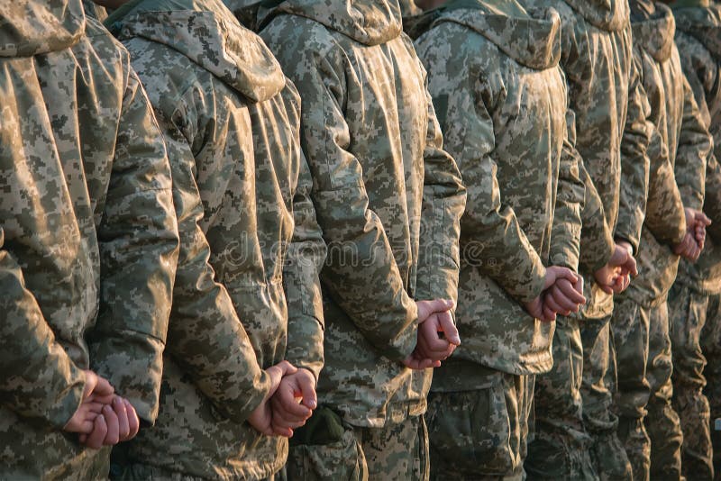 Army Parade, Military Uniform Soldier Row March Stock Image - Image of ...