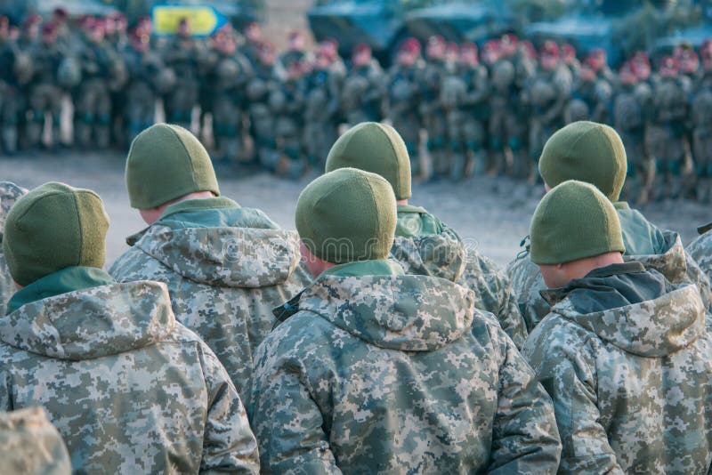 Army Parade, Military Uniform Soldier Row March Stock Image - Image of ...