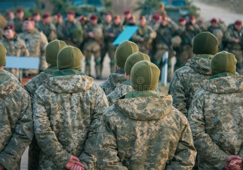 Army Parade, Military Uniform Soldier Row March Stock Photo - Image of ...