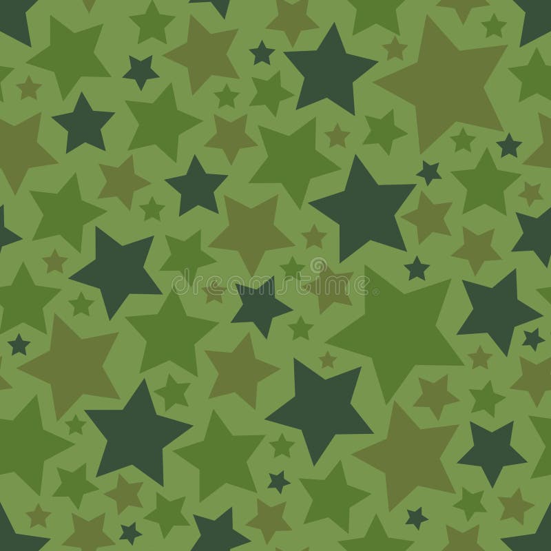 Army Pattern of Camouflage Stars, Military Pattern, Seamless Vector ...