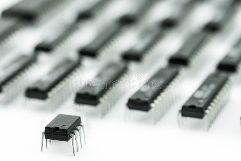 Army of Chips and Semiconductors Stock Image - Image of calculating ...