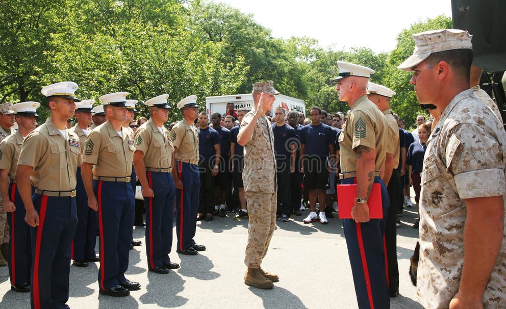 Army promotion ceremony. editorial photo. Image of marines - 19696871