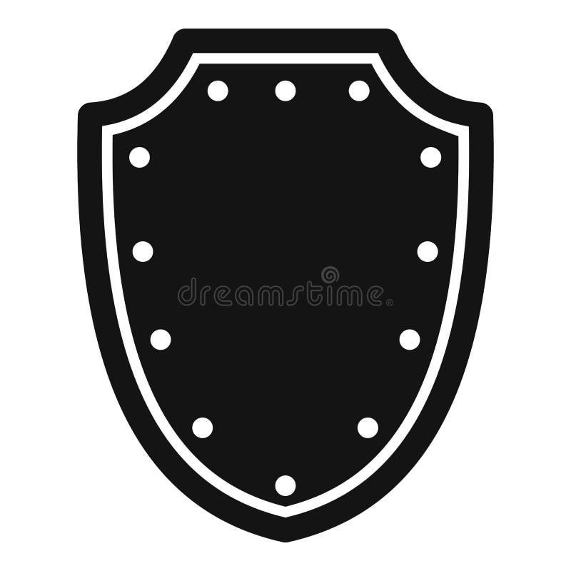Army Protective Shield Icon, Simple Style Stock Vector - Illustration ...