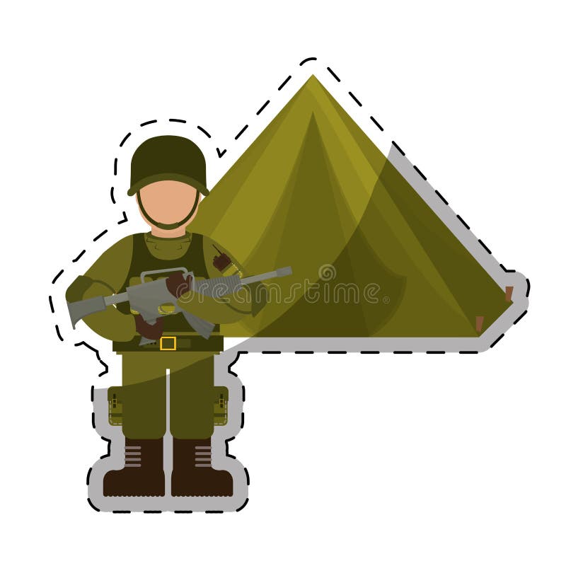 Army related icons image stock illustration. Illustration of insignia ...