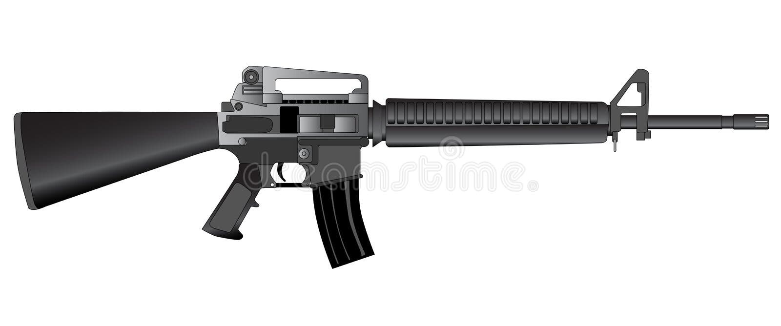 Typical Army Rifle Line Drawing on White Stock Vector - Illustration of ... Typical Army Rifle Line Drawing on White Stock Vector - Illustration of ...