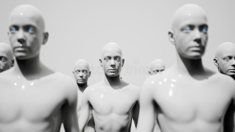 Army of Robots. a Crowd of Cyborg Workers Marching in Formation Stock ... Army of Robots. a Crowd of Cyborg Workers Marching in Formation Stock ...