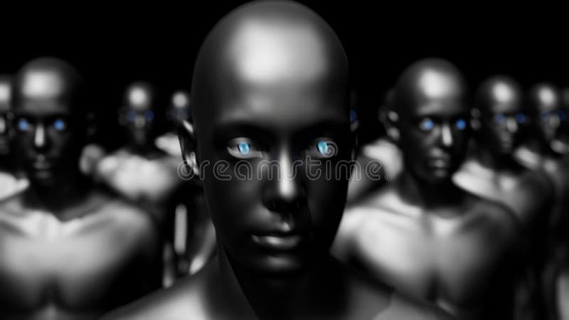 Army of Robots. a Crowd of Cyborg Workers Marching in Formation Stock ... Army of Robots. a Crowd of Cyborg Workers Marching in Formation Stock ...