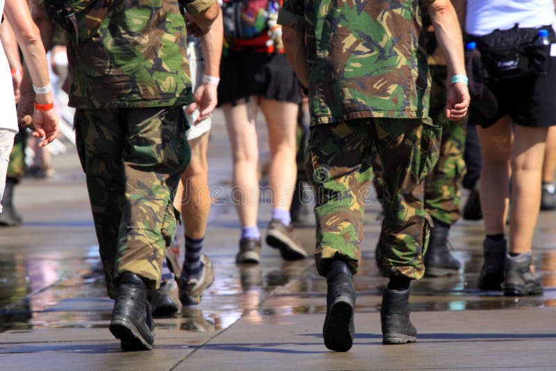 Army Running with Walking Event Stock Image - Image of back, army: 43243637