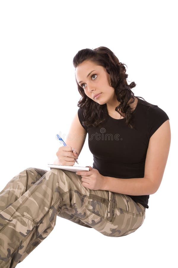 Army girl smirk stock image. Image of mail, aerobics - 12336039