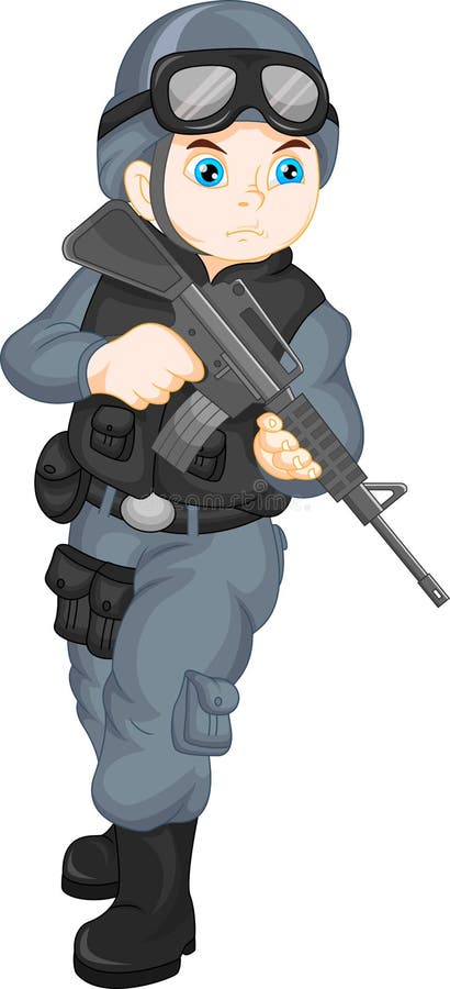 Army Soldier Boy Posing Gun Stock Illustrations – 3 Army Soldier Boy ...